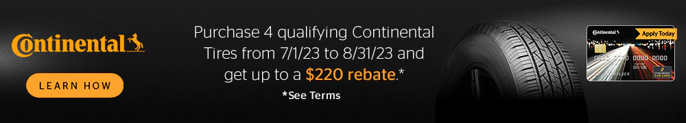 Continental: Up to $220 Rebate | Tires Etc