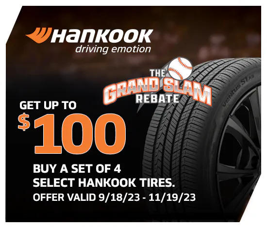 Hankook: Up To $100 Rebate | Tires Etc