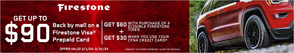 Firestone: Up To $90 Rebate | Tires Etc