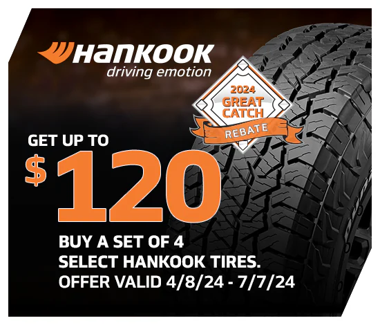 Hankook: Up To $120 Rebate | Tires Etc