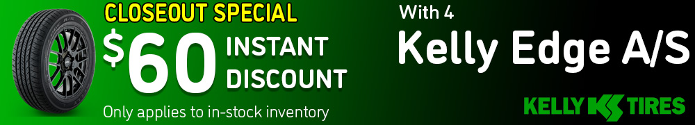 Kelly Edge A/S Closeout Special: $60 Off All In-Stock Inventory | Tires Etc